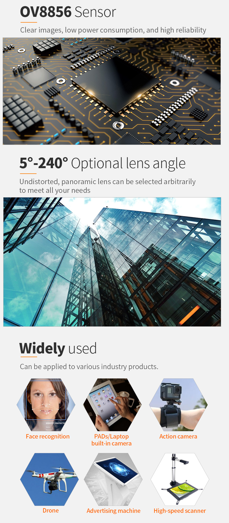 Dogoozx 8MP OV8856 fixed focus distortion free HDR handheld tablet mipi ...